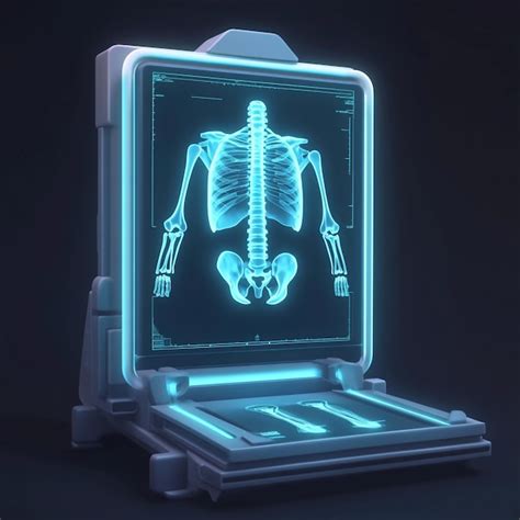 3d X Ray Machine Icon Body Imaging Device Illustration Logo Premium
