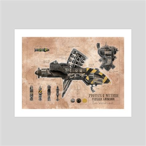 Iron Warrior Proteus 1 Pattern Missile Launcher An Art Print By Théo
