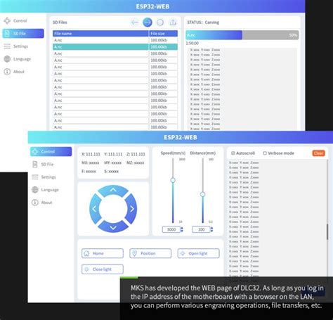 Dlc 32 Offline Controller 32bits Esp32 Wifi Grbl Tft Touch Screen