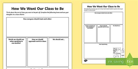 How We Want Our Class Classroom Rules For Primary School