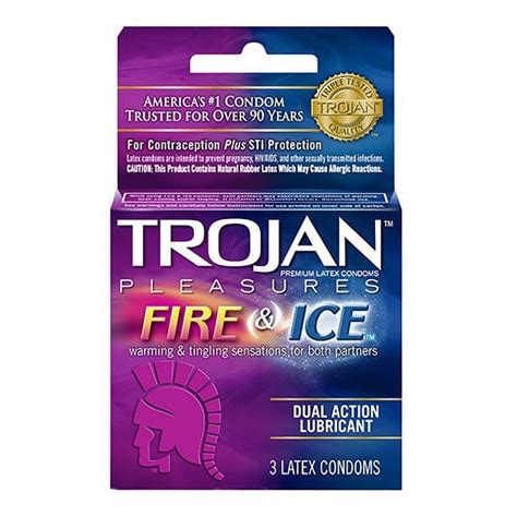 Trojan Pleasures Fire And Ice Dual Action Lubricant Premium Latex
