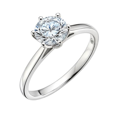 Solitaire Ring Isolated On White Background Solitaire Ring Solitaire