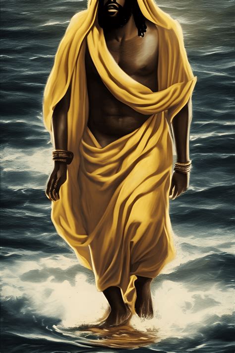 Black Jesus Walking On Water