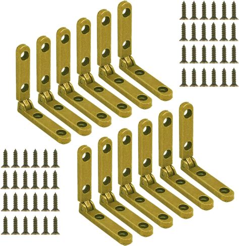 Alamic Mini Hinges For Wood Box Jewelry Box 90 Degree Golden Box Hinge