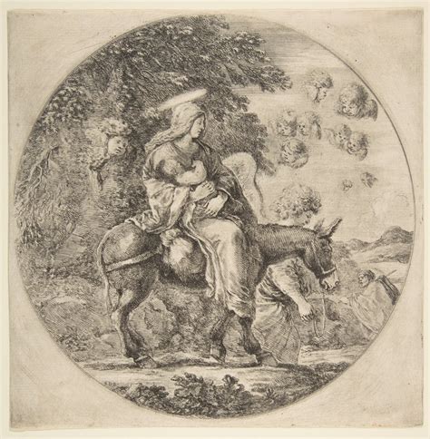 Flight Into Egypt By Stefano Della Bella Fine Art Print