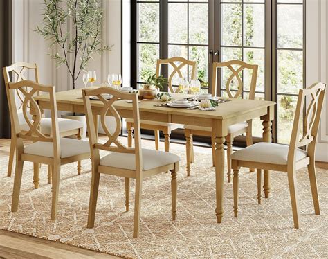 Wampat 7 Piece Dining Table Set For 6 Farmhouse Dining Room Set