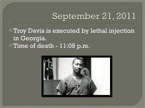 Timeline Of Troy Davis Case Ppt
