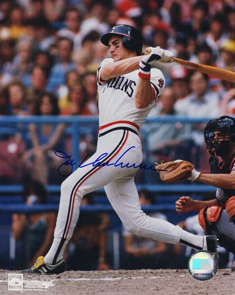 Joe Charboneau Signed Cleveland Indians Swinging Action 8x10 Photo