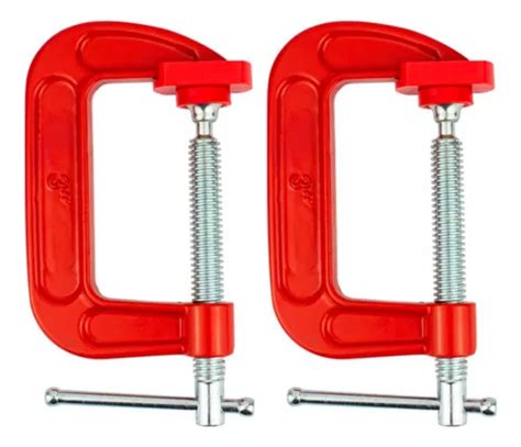 Kit 2 Grampo Tipo C Sargento 3 Polegadas Para Bancada 75cm