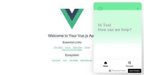 vue intercom forked codesandbox