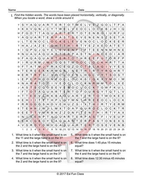 Printable 7th Grade Word Search Worksheets Library