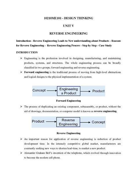 Solution Design Thinking Reverse Engineering Studypool