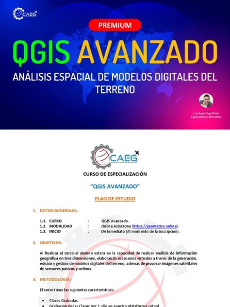 Estructura Del Curso Qgis Avanzado Pdf Lidar Sistema De Información Geográfica