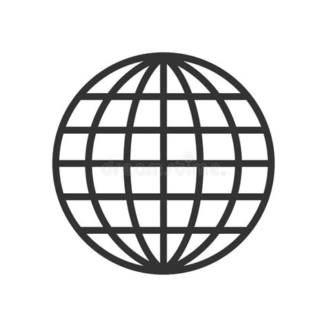 Globe Vector Logo Earth Planet Symbol Stock Vector Illustration Of Outline Symbol 261729433