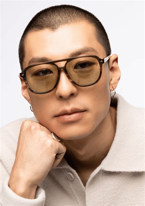 Vesper Hinoki Green Aviator Low Bridge Fit Sunglass I Covry