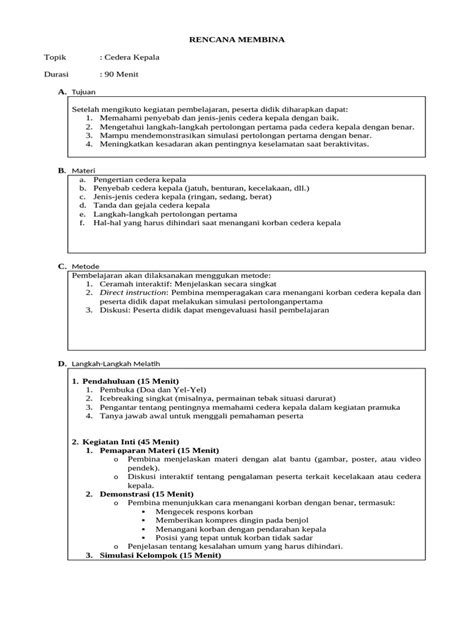 Pertolongan Pertama Cedera Kepala Pdf
