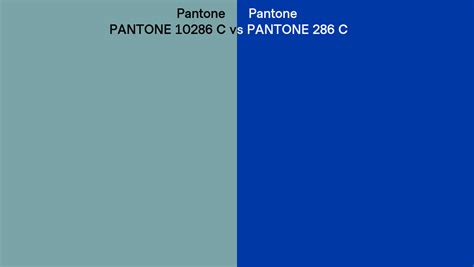 Pantone 10286 C vs PANTONE 286 C side by side comparison