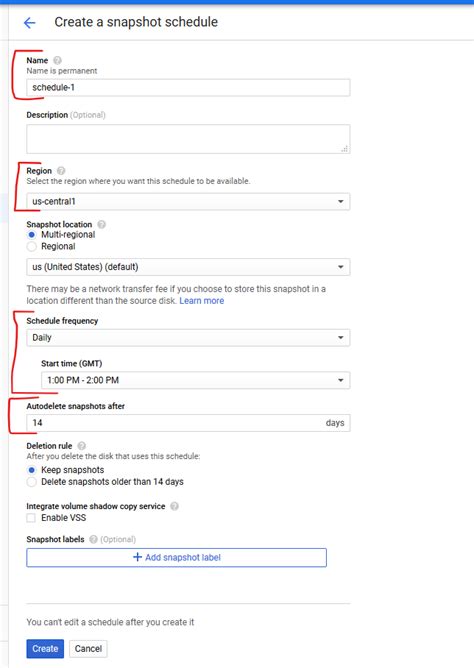Enable Snapshot Schedules In GCP Compute Engine A SysEng Blog