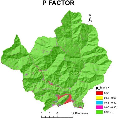 map showing p factor download scientific diagram