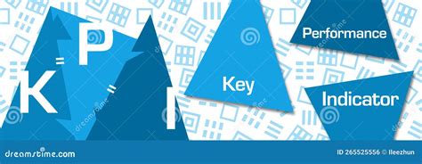 KPI Key Performance Indicator Blue Triangle Horizontal Stock Illustration Illustration Of