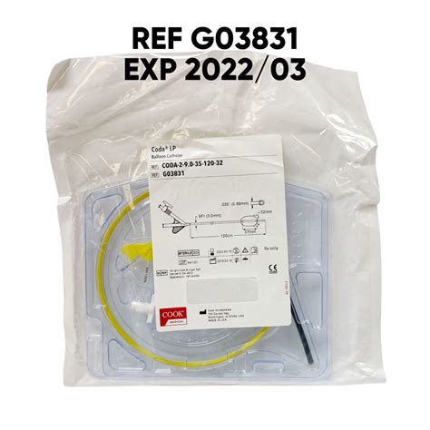 New Cook Medical Ref Go3831 Coda® Lp Balloon Catheter 9 Fr 120cm