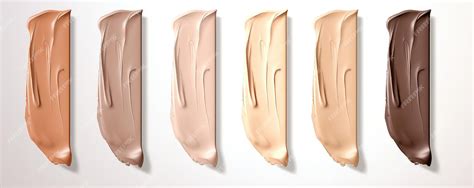 Premium Photo Set Of Realistic Makeup Swatches Showcasing Foundation
