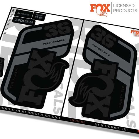 Fox 36 Performance Fork Decals Black Ride Decals Licensed By Fox