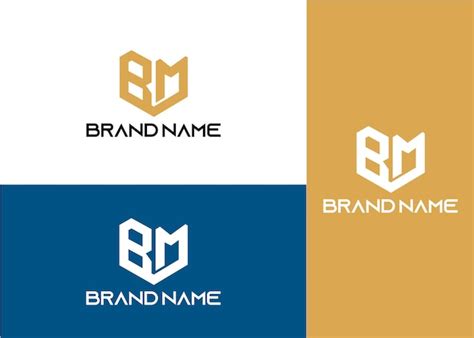 Premium Vector Modern Monogram Initial Letter Bm Logo Design Template