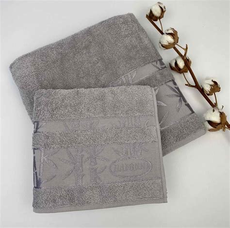 Набір рушників 2шт Bamboo 2 Сірий купити онлайн на Rozetka