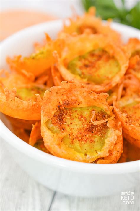 Cripsy Cheese Pickle Chips Easy Keto Snack How 2 Do Keto