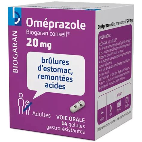 Omeprazol 20 Mg Biogaran Conseil 14 Cápsulas