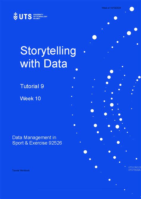 Week 10 Tutorial Workbook Data Management In Sport Exercise 92526