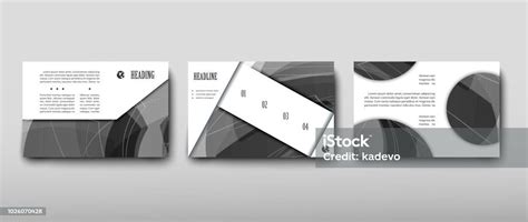 책자 커버 프레 젠 테이 션 추상 기하학적 배경 A4 설정된 기술 브로셔 전단지 디자인 서식 파일 벡터 그림자에서 레이아웃 가리기에 대한 스톡 벡터 아트 및 기타 이미지