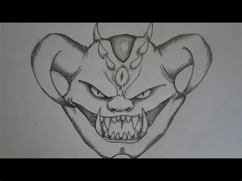 Evil Demon Drawings In Pencil Demon Face Drawings Demon Face By