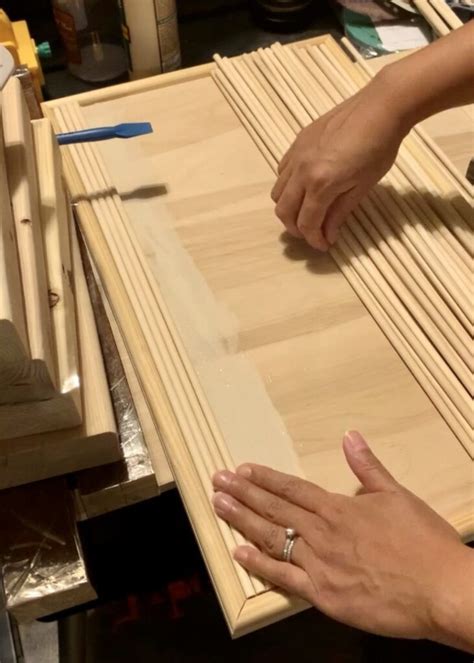 Reeded Cabinet Diy With Dowels Diy Cabinet Doors