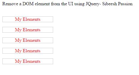 Remove A DOM Element Using JQuery CodeProject