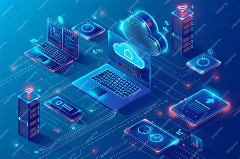 Premium Photo Cloud Computing And Data Security Illustration