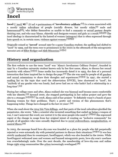 Understanding The Incel Subculture Pdf