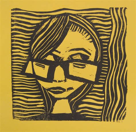 Linoleum Cut Portrait At Angela Alanson Blog