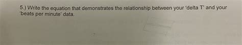 Solved 5 ﻿write The Equation That Demonstrates The