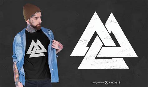 Valknut Symbol T Shirt Design Vector Download