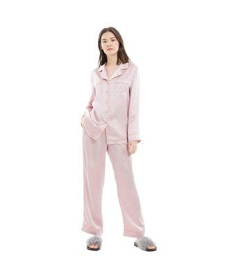 Lilysilk Womens 22mm Gold Piping Silk Pajamas Set Macys