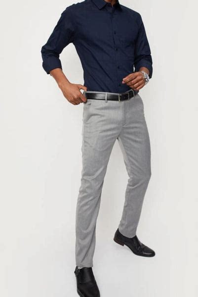 Dark Blue And Grey Formal Combination