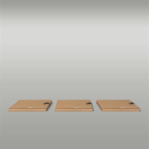 Premium Photo Three Eco Folder Isolated On Grey Background