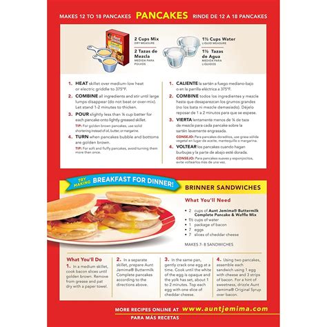 Aunt Jemima Pancake Mix Recipe Without Milk Bryont Blog