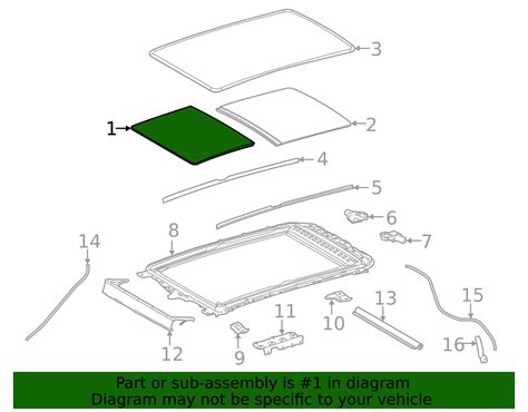 63201 0e150 Sunroof Glass 2020 2025 Toyota Oem Genuine Toyota Parts