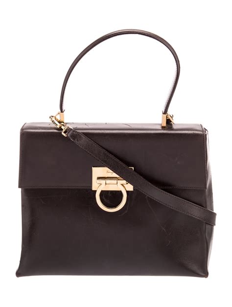 Salvatore Ferragamo Leather Shoulder Bag Brown Shoulder Bags