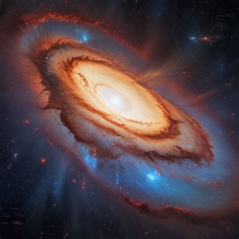 A Stunning Cosmic Display Of A Spiral Galaxy In Deep Space