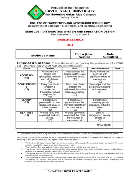 Eeng 105 Problem Set Pdf