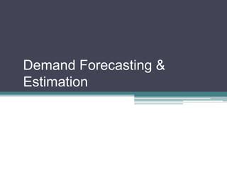 Demand Forecast Pdf